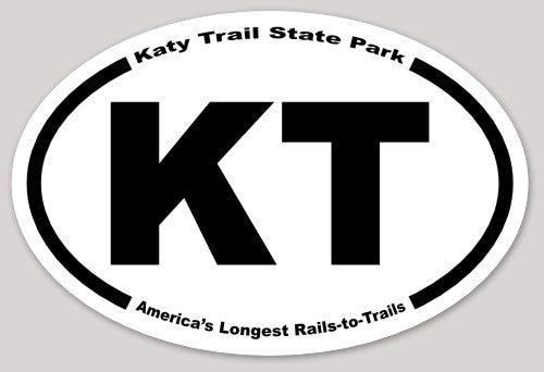 Classic KT Katy Trail Bumper Sticker. Two sizes! – Pebble Publishing